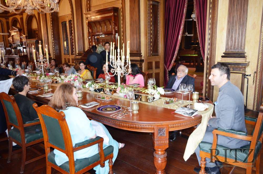 L to R girish sehgal GM TFP & Princess Esra with guests | RITZ