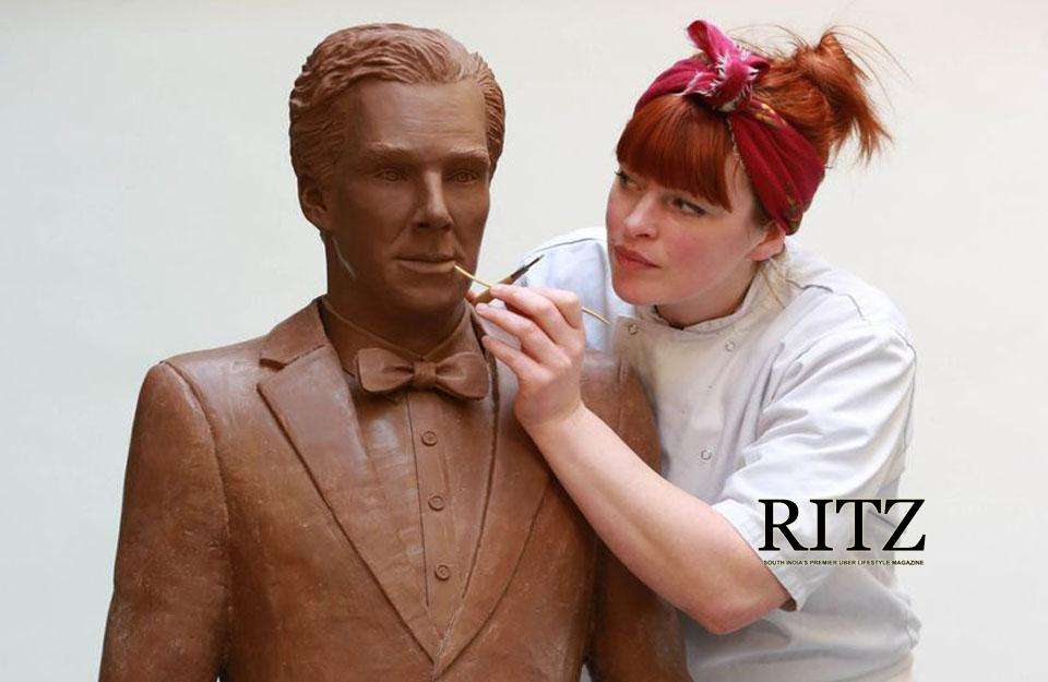 Actor Benedict Cumberbatch turned into a chocolate statue | RITZ