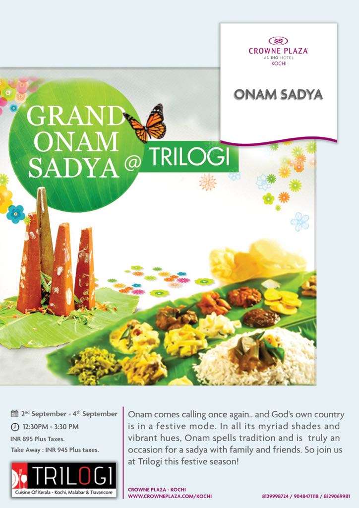 Relish A Grand Onasadhya At The Trilogi Restaurant | RITZ