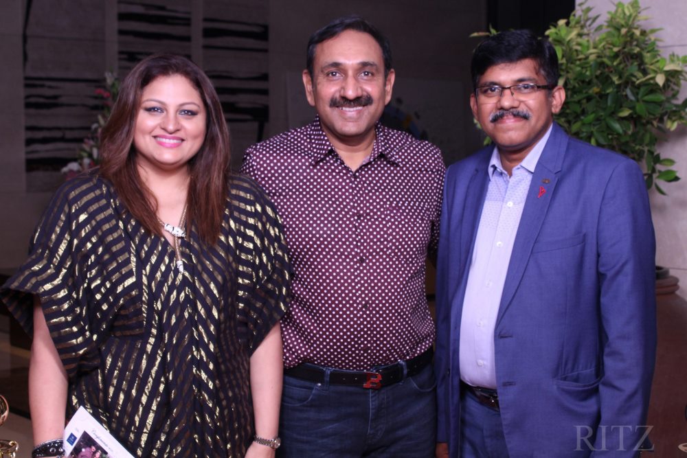 Sanjay Rai Rathore IGP Coastal Security (centre) with wife Shilpam and ...