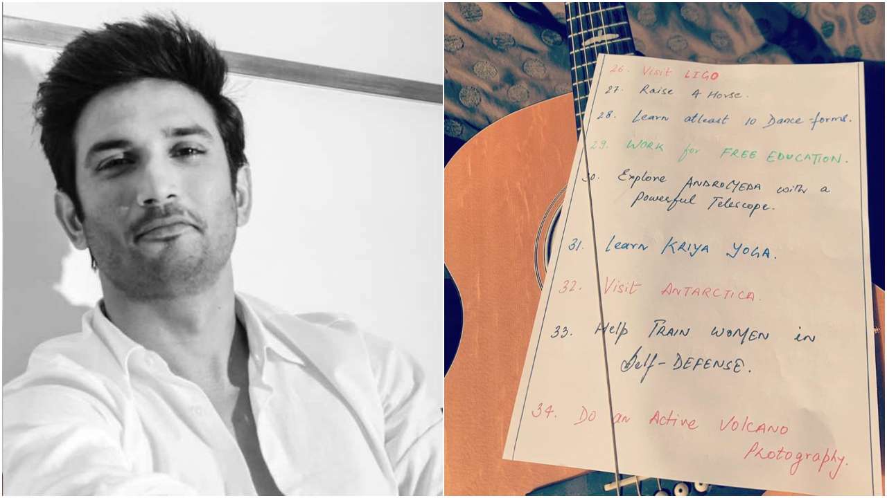 Sushant Singh Rajput’s Handwritten List Of 50 Dreams Goes Viral | RITZ